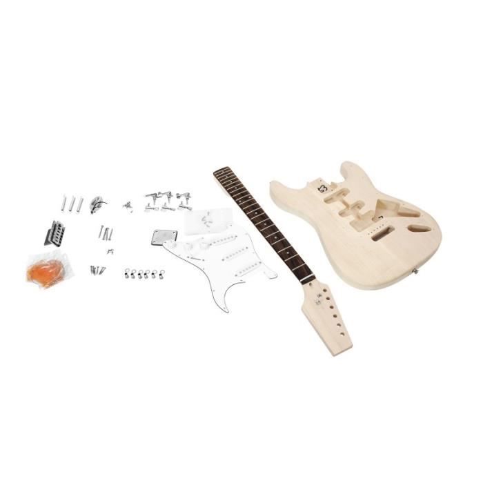 Kit de construction de guitare électrique DIMAVERY DIY ST 20 - Noir ...