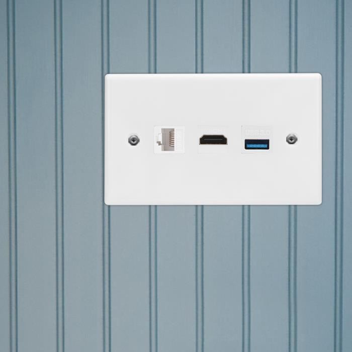 EJ.life CAT6 Interface USB Wall Panel, Socket Panel, for Hotel Home ...