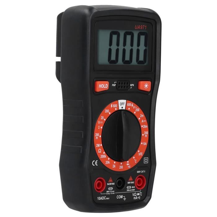 GOTOTOP Multimètre LCD grand écran UA971 Multimètre Digital Grand Écran ...