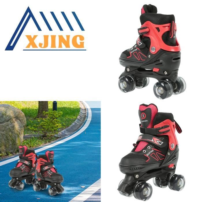 Patins enfants - XJING - Taille ajustable (32-37) - Roues doubles en ...