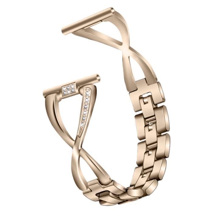 1PC 20mm X Type Smartwatch Strap Rhinestone Inlaid Replacement Watch ...