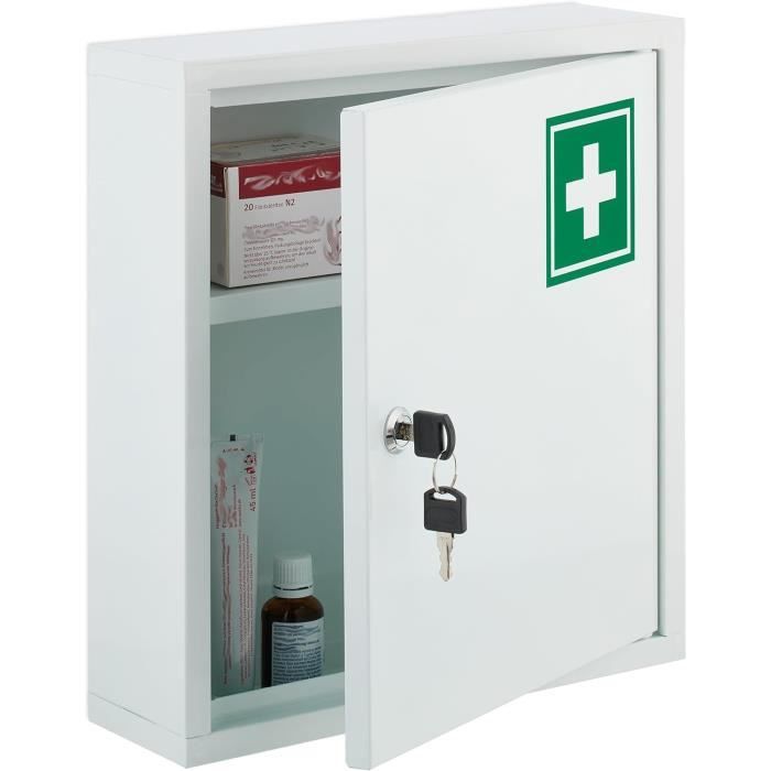 À Pharmacie, Placard verrouillable, pour médicaments, HxLxP : 36x31 ...