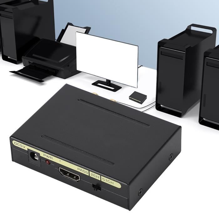 Splitter audio HDMI TO HDMI + AUDIO + SPDIF + R/L Convertisseur de ...