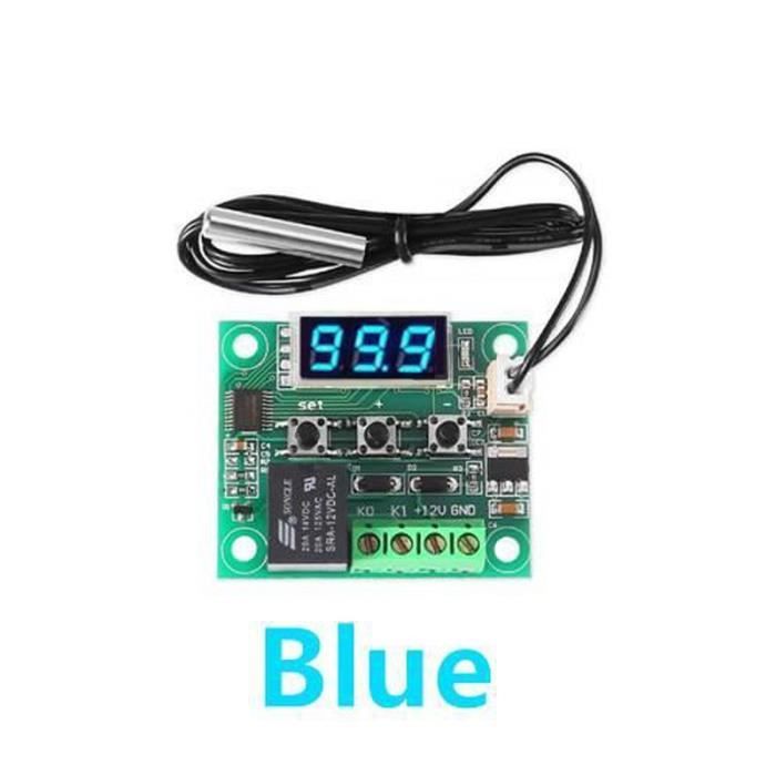 Bleu - Thermostat numérique contrôle de la température plaque de commutation w1209-50-100c DC ...