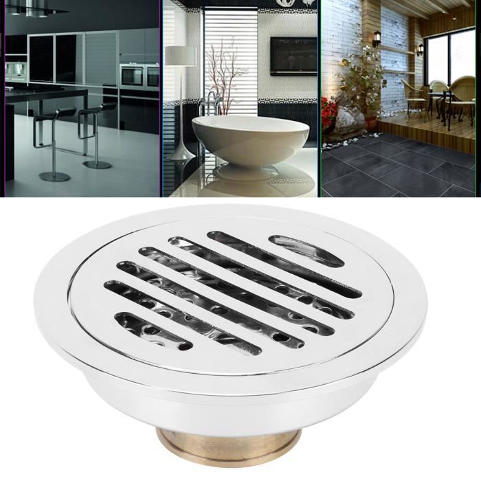 Drain de plancher de douche Siphon de Sol Rond en Cuivre Anti-insectes ...