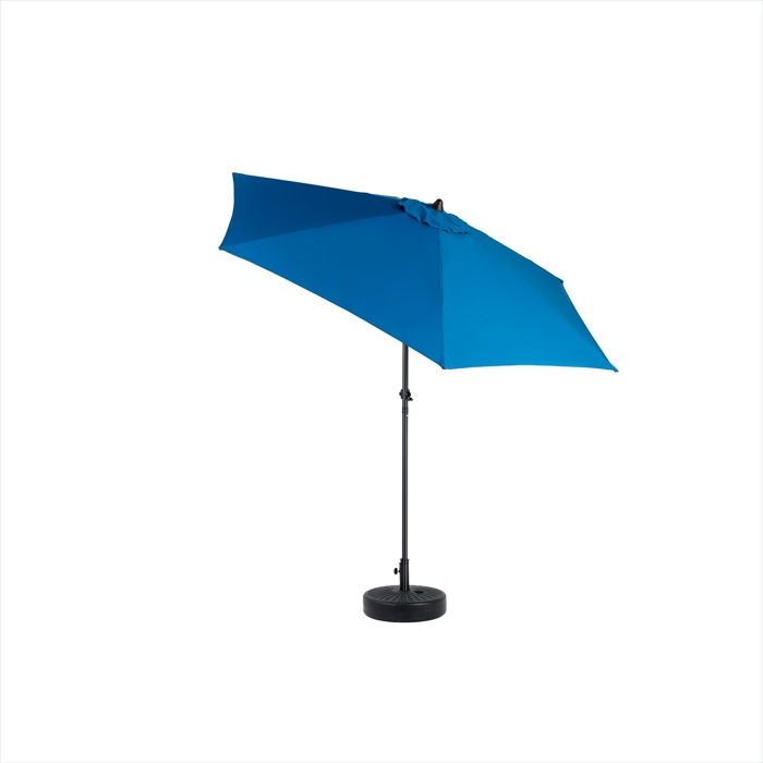 Parasol rectangulaire double face 2,74 m en polyester soft blue avec ...