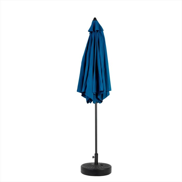 Parasol rectangulaire double face 2,74 m en polyester soft blue avec ...