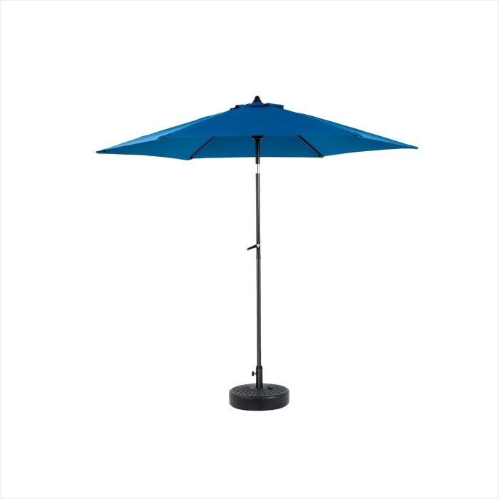 Parasol rectangulaire double face 2,74 m en polyester soft blue avec ...