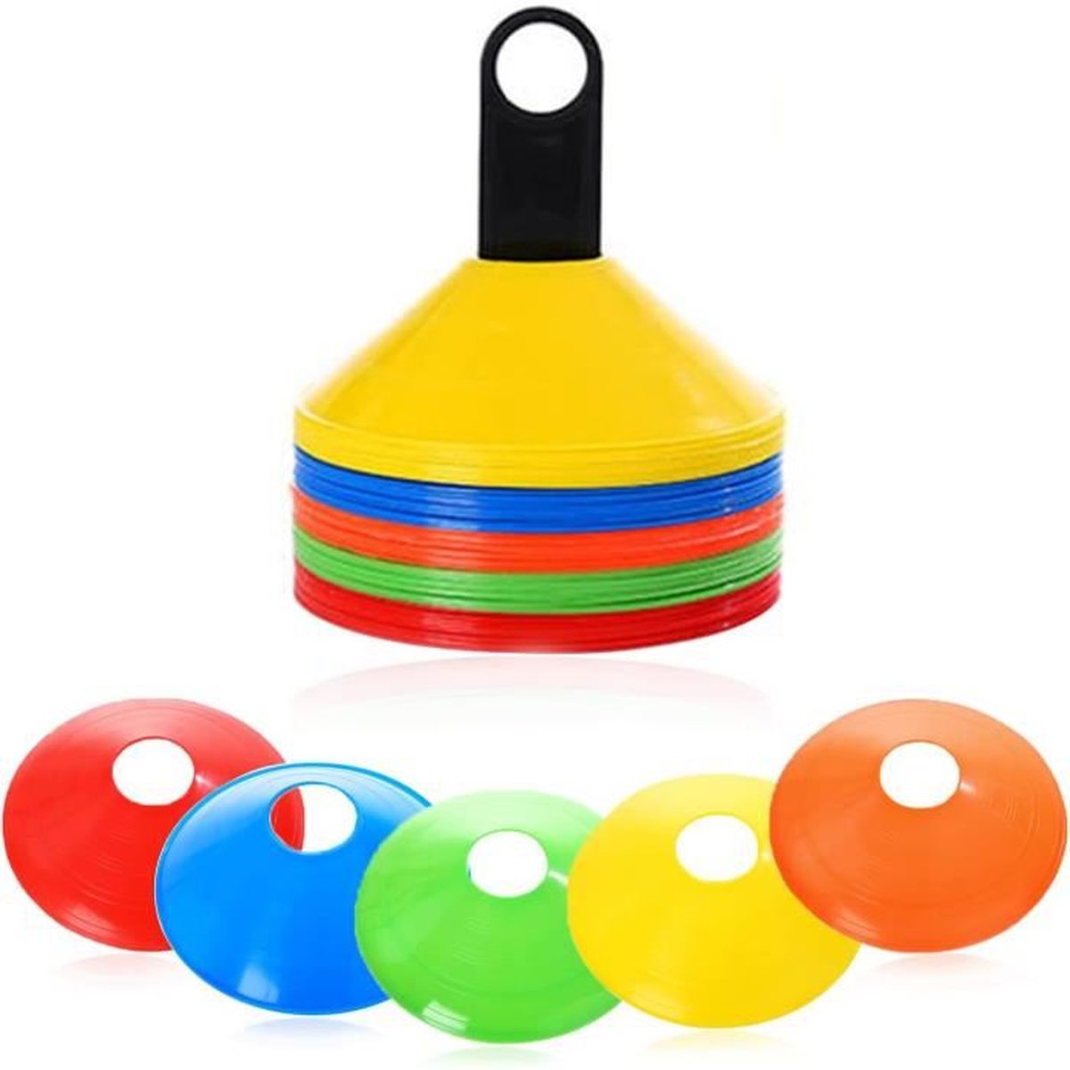 Plots Entrainement,25 Pièces Plots De Marquage pour Football Cône,avec ...