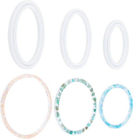 3 Tailles Grands moules de Bracelet en Silicone, Moule à Bijoux en ...