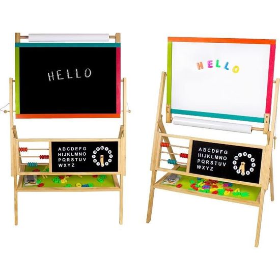 Tableaux - Calma W12b103 Tableau Enfants 2 1 Chevalet Magnétique Craie ...