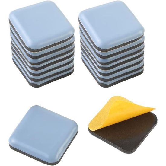 Lot De 16 Patins Autocollants En Téflon Ptfe Pour Moquette, Pour Objets ...