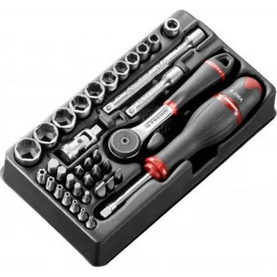 Module douilles 1/4 6 pans métriques et embouts - FACOM - 37 pièces - Cdiscount Auto