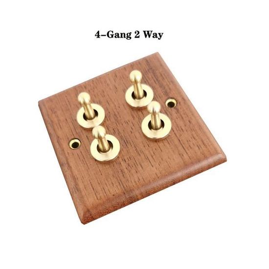 INTERRUPTEUR,4-Gang 2 Way Switch--Panneau mural en bois massif de Type ...