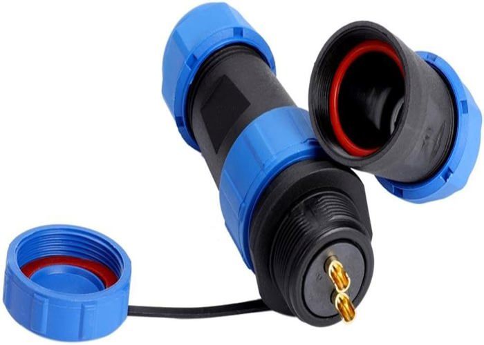 Connecteur vers câble étanche aviation, connecteur vers prise aviation SP21 IP68 (2 broches ...