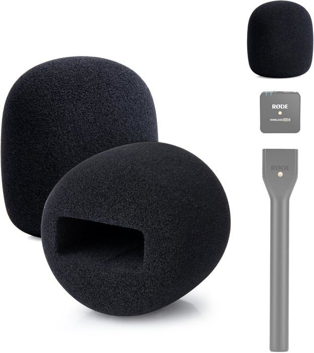2 Pièces Bonnette Micro Anti Pop Rode Wireless GO II/Pro sans Fil ...