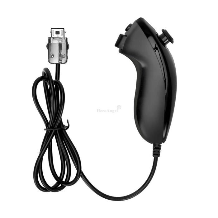 Nunchuck noir - Manette Dahchunk sans fil pour Nintendo Wii, manette de ...