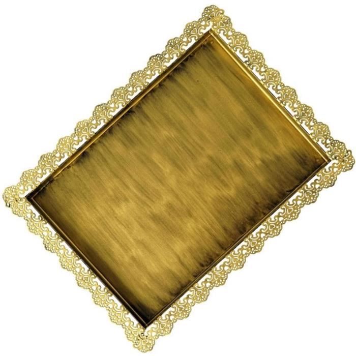 Plateau De Service Plateau En Métal Rectangulaire Vintage Plateau De ...