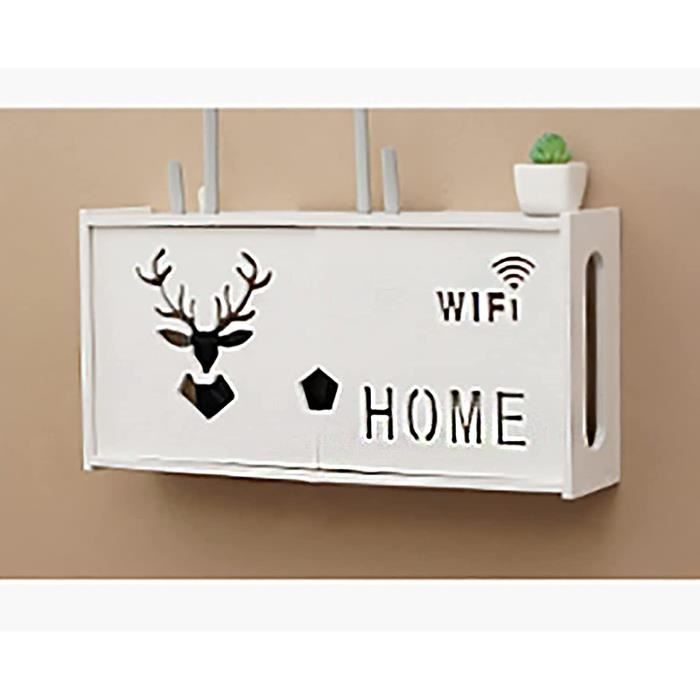 Décoration murale à Suspendre,Routeur Wifi,étagère TV,PVC Étagère de ...