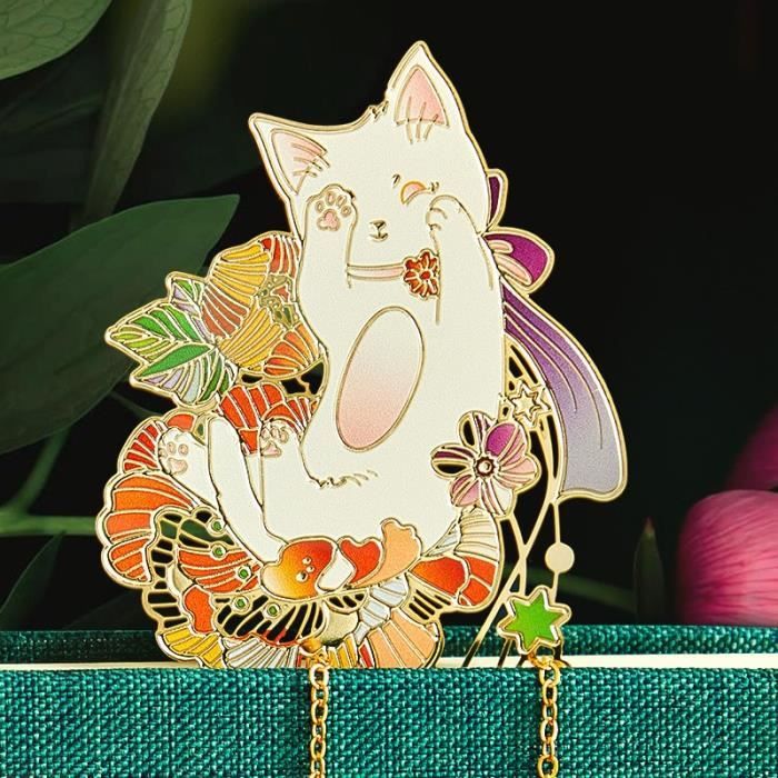 2pcs Hibiscus qui rit Marque-page Animal En Métal De Style Chinois, En ...