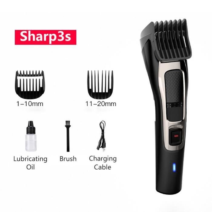 Sharp3s ENCHEN – tondeuse à cheveux électrique pour hommes, rasoir professionnel à charge rapide ...