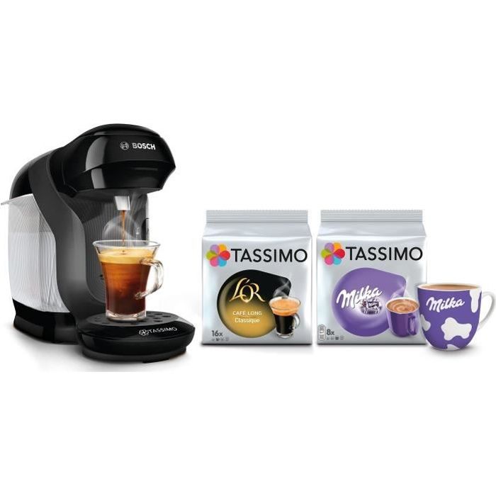 TASSIMO : 1 machine STYLE TAS1102 noire + 2 packs de T-Discs + 1 tasse ...