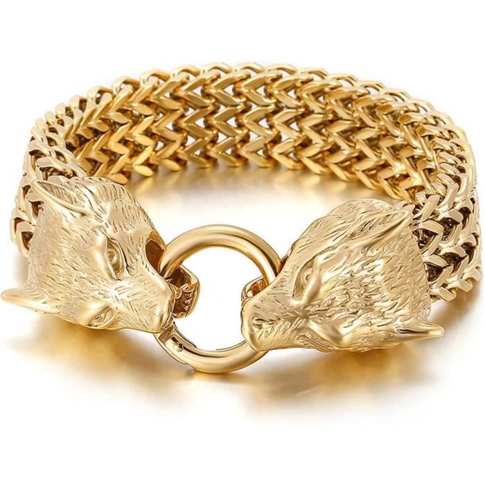 Gourmette Bracelet Homme, Bracelet Acier Inoxydable 22.5 Cm Bracelet ...