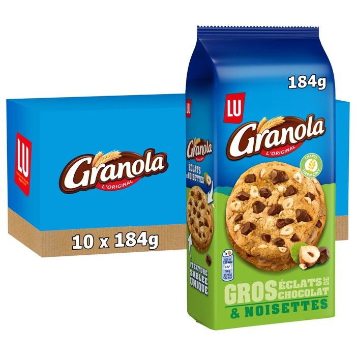 LU - 10 paquets de Granola - Cookies Extra aux gros éclats de chocolat ...