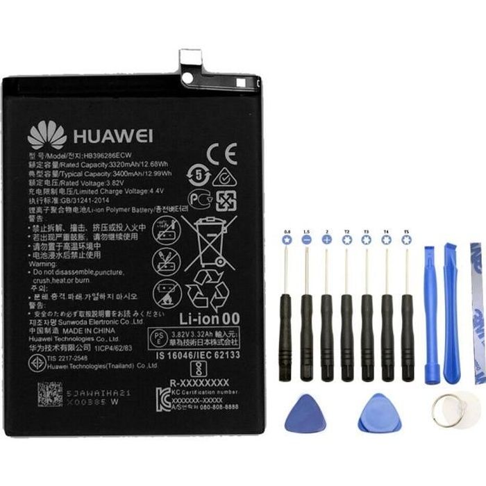 Batterie HB396286ECW pour Huawei Honor 10 Lite P Smart 2019 + Kit ...