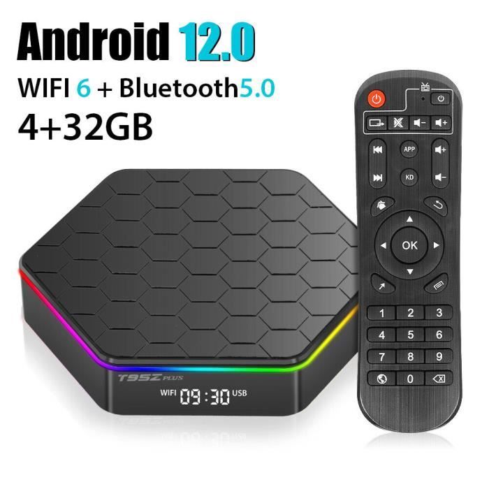 Android TV Box Android 12.0 TV Box Boitier iptv Quad-Core 4 Go + 32 Go ...
