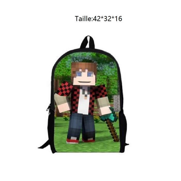 EIFFEL FASHION Minecraft Grand Sac à dos carta... style 2&（42*32*16cm ...