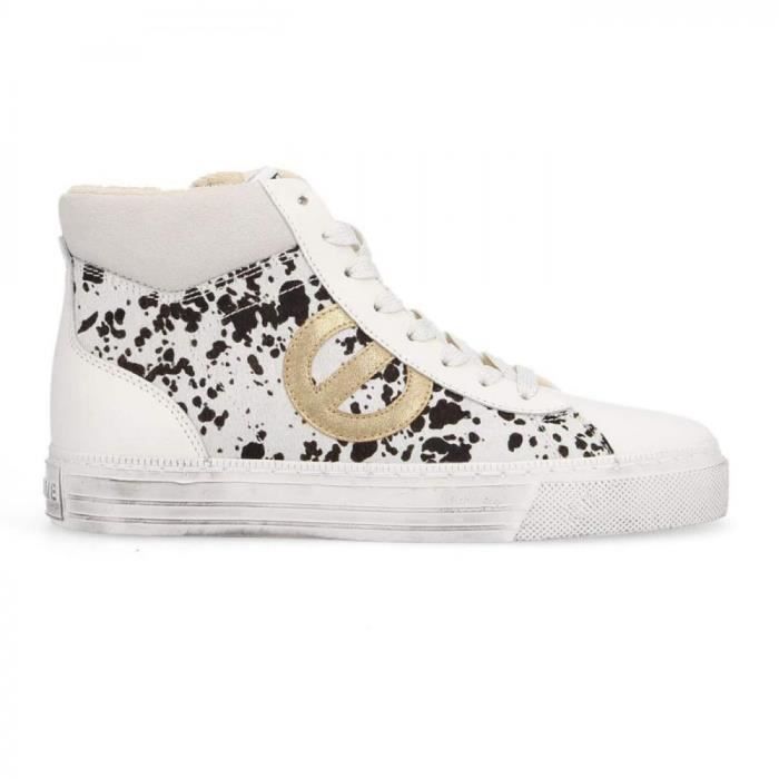 Baskets Femme - NO NAME - Strike mid cut - Blanc - Textile - Lacets ...