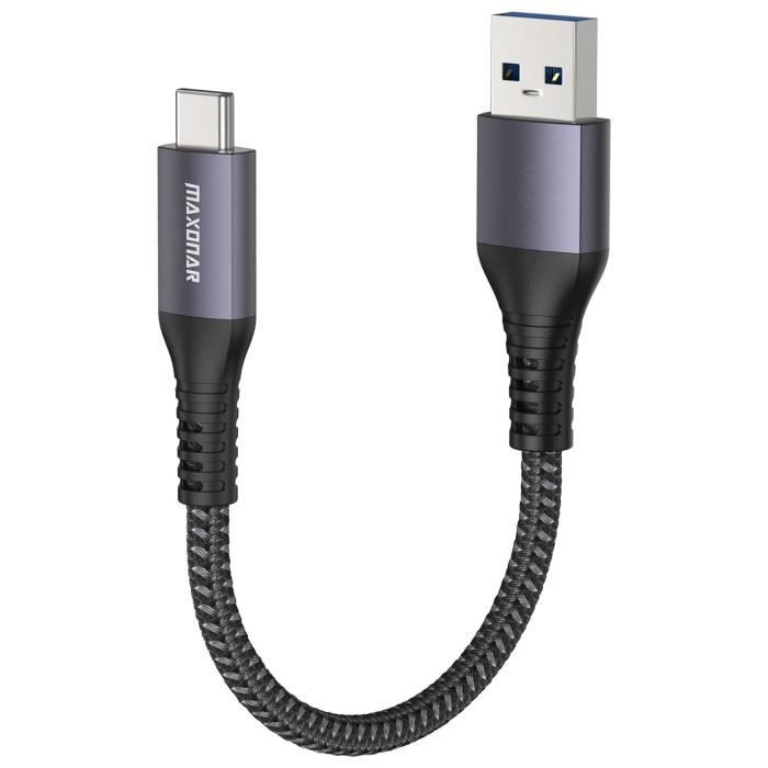 Câble Usb C Court 20Cm-0.2M 10Gbps Usb3.2 Gen2 Câble De Données Type C ...
