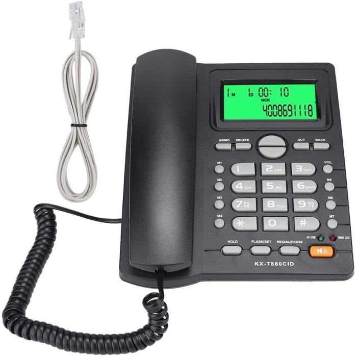 Telephone Fixe Sans Fil, Kx-T880C Affichage De L'Identification De L ...