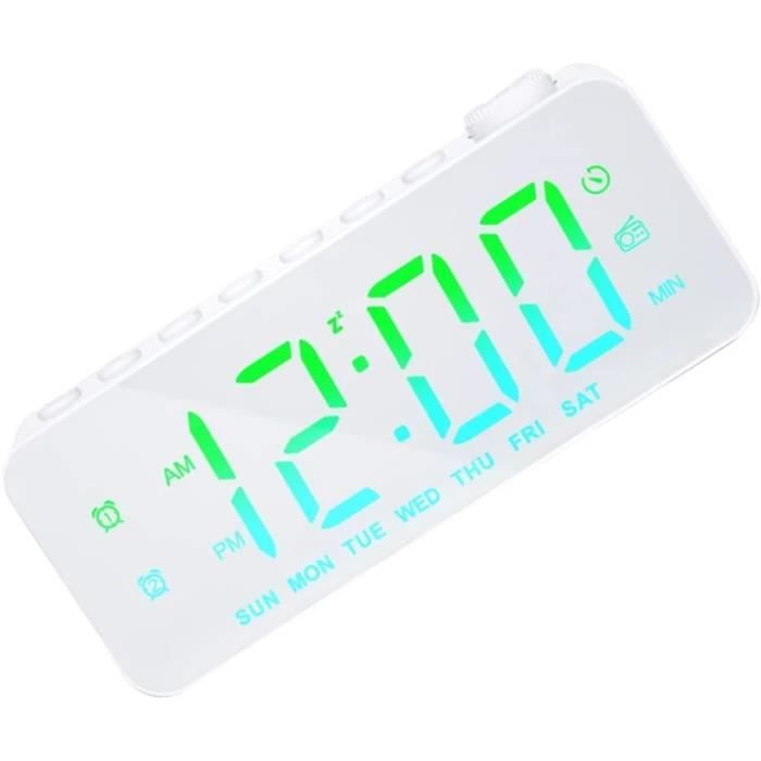 1 Ensemble Led Électronique Réveil Moderne Alarme Horloge Réveil Radio ...