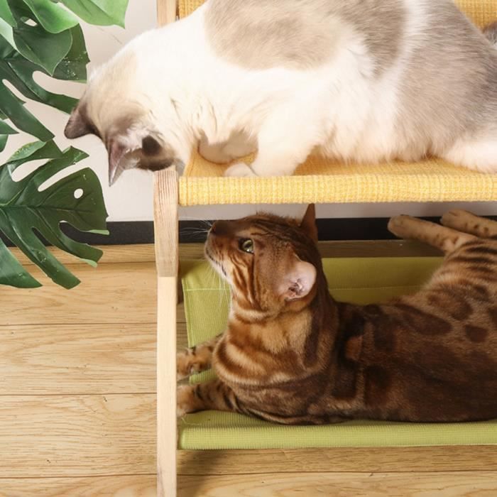 VGEBY lit surélevé pour chat en bois Lit surélevé pour chat, Double ...