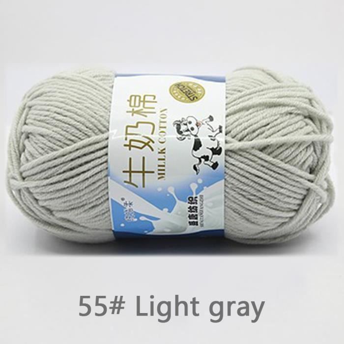 LAINE A TRICOTER,MX50g-55--Fil de coton au lait crocheté, 50 grammes ...