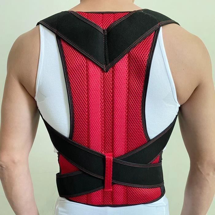 PROTEGE-DOS,Red-M--Corset réglable pour adulte, correcteur de Posture ...