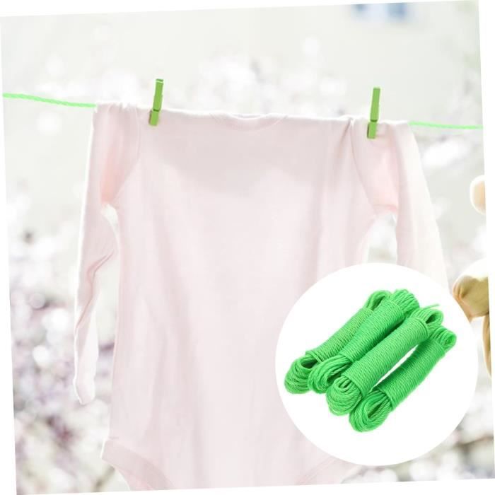 5 Pièces Corde À Linge Antidérapante Cordes À Linge D'Extérieur Corde À ...