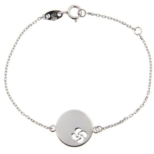 Bracelet identité bébé - BIJOUX BASQUES - Brillaxis - Or blanc 9 carats ...