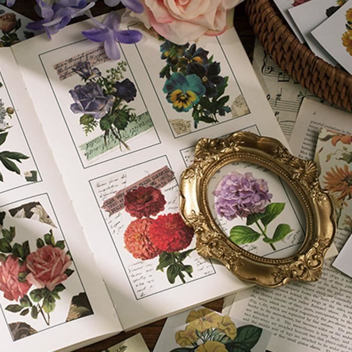 HURRISE Autocollants de fleurs 100 pièces manuel décoration ...