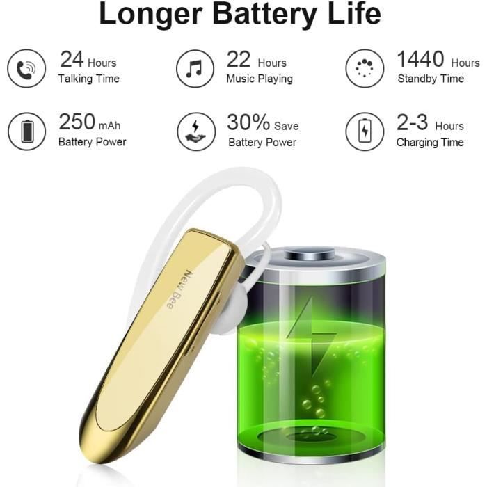 Main Libre Bluetooth Oreillette, Casque Sans Fil Bluetooth Avec ...