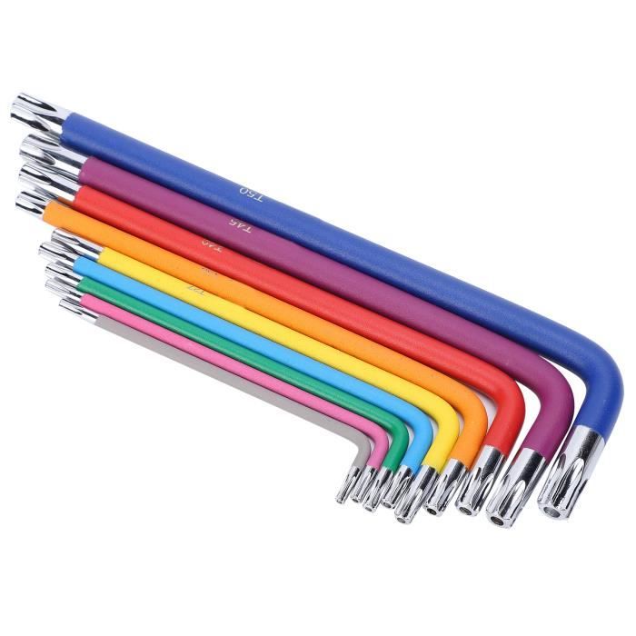 Clé hexagonale en L Clé hexagonale, jeu de clés hexagonales 9 pièces ...