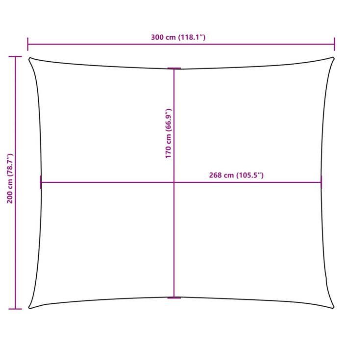 VidaXL Voile de Parasol, Toile d'Ombrage, Voile d'Ombrage, Bâche de ...