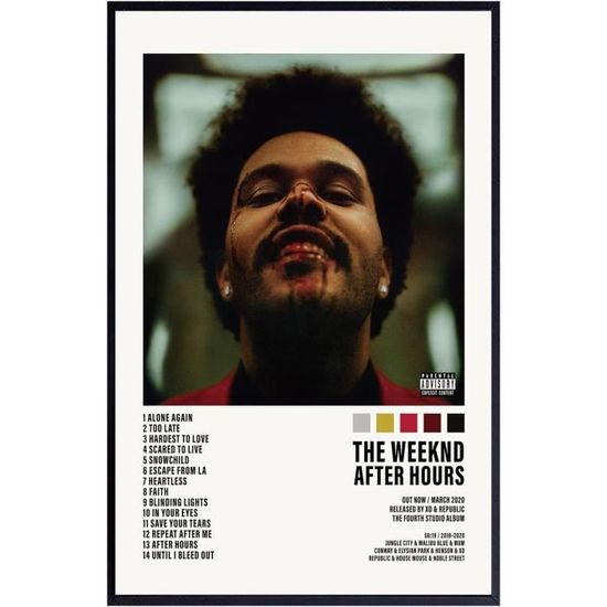 The Weeknd After Hours Poster Album Cover Poster - Poster Mural ...