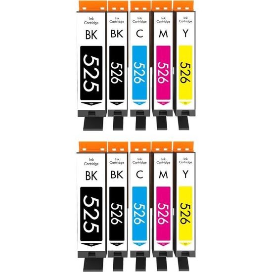 Pgi-525 Cli-526 Cartouches Compatible Avec Canon 525 526 Multipack ...