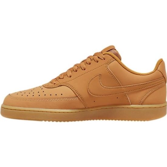 Basket Nike COURT VISION LOW - Cuir - Marron - Lacets Marron ...
