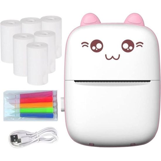 Imprimante De Poche - Mini Imprimante Mobile Portable Sans Fil Avec 6 ...