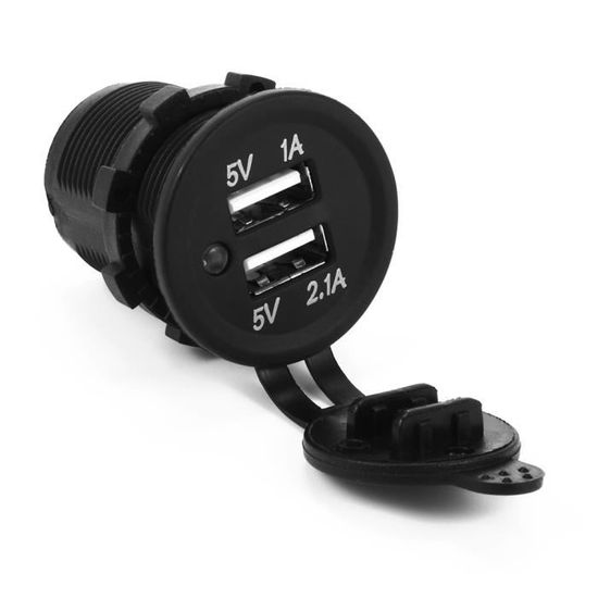 XCSOURCE 12v - 24v USB Chargeur Double LED Lumière Bleu Prise de Sortie ...