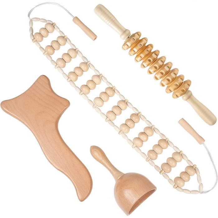 StyleR-4PCS-Outil De Massage En Bois, Rouleau D'exercice Pour Les ...